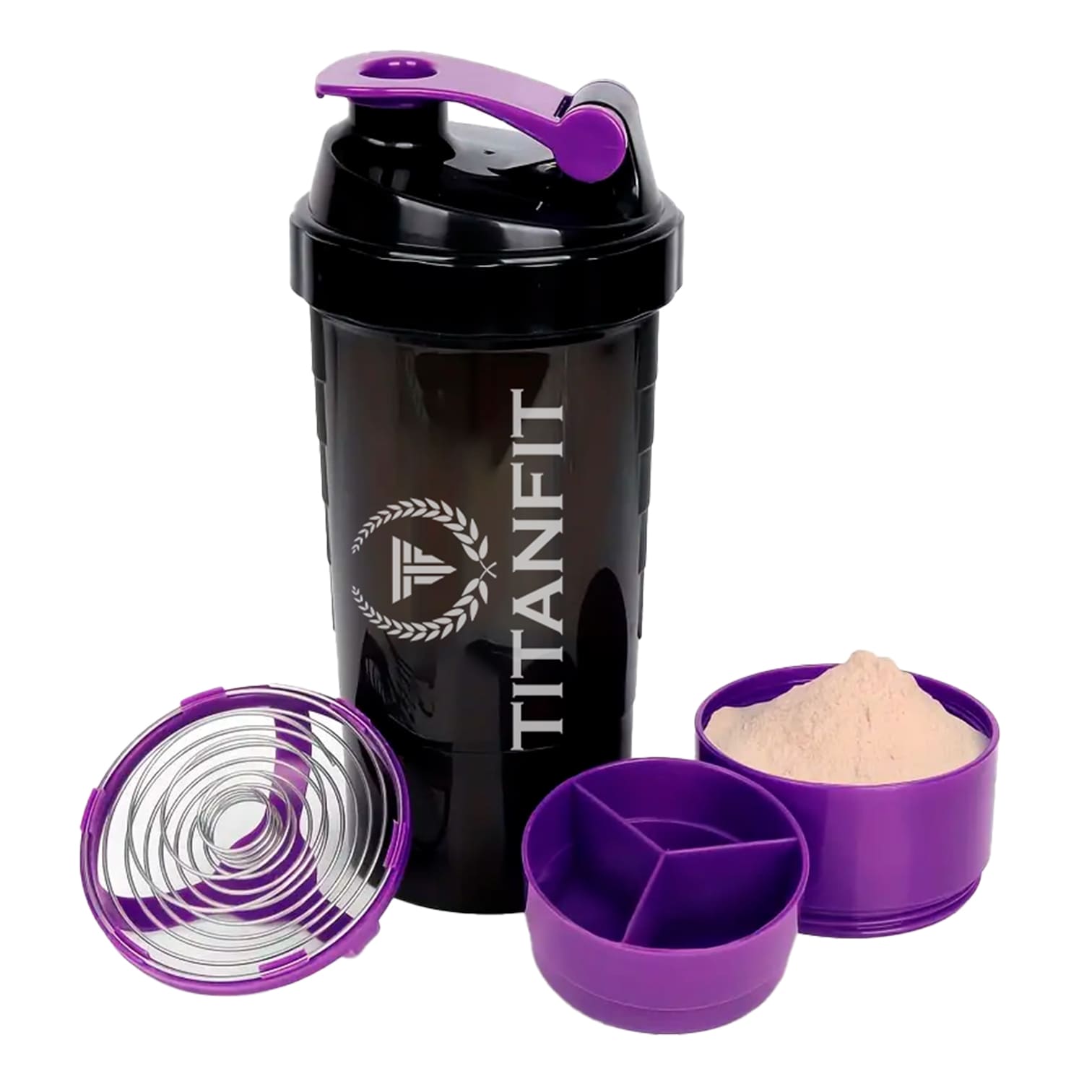 Vaso shaker 3 en 1 Kylix - 500 ml Morado | TITANFIT